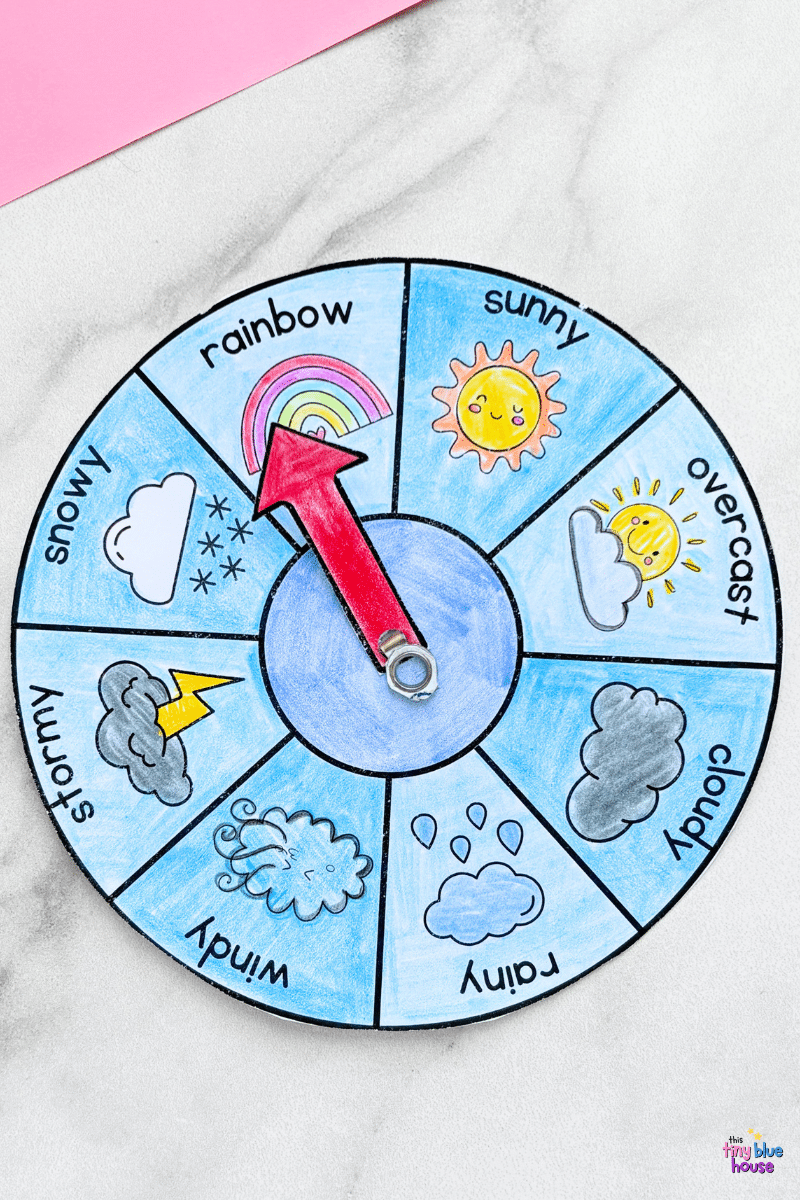Weather Wheel Craft (Free Printable Activity Pack) - This Tiny Blue House