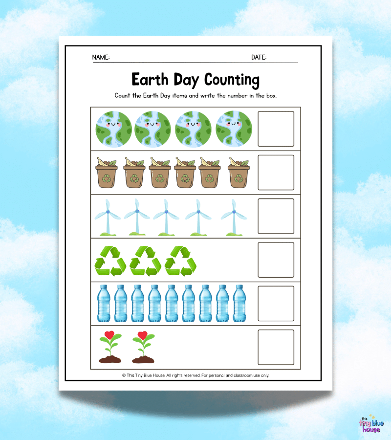 Earth Day Worksheets (Free Printable 7‑Page Bundle) - This Tiny Blue House