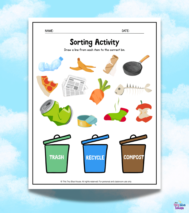 Earth Day Worksheets (Free Printable 7‑Page Bundle) - This Tiny Blue House