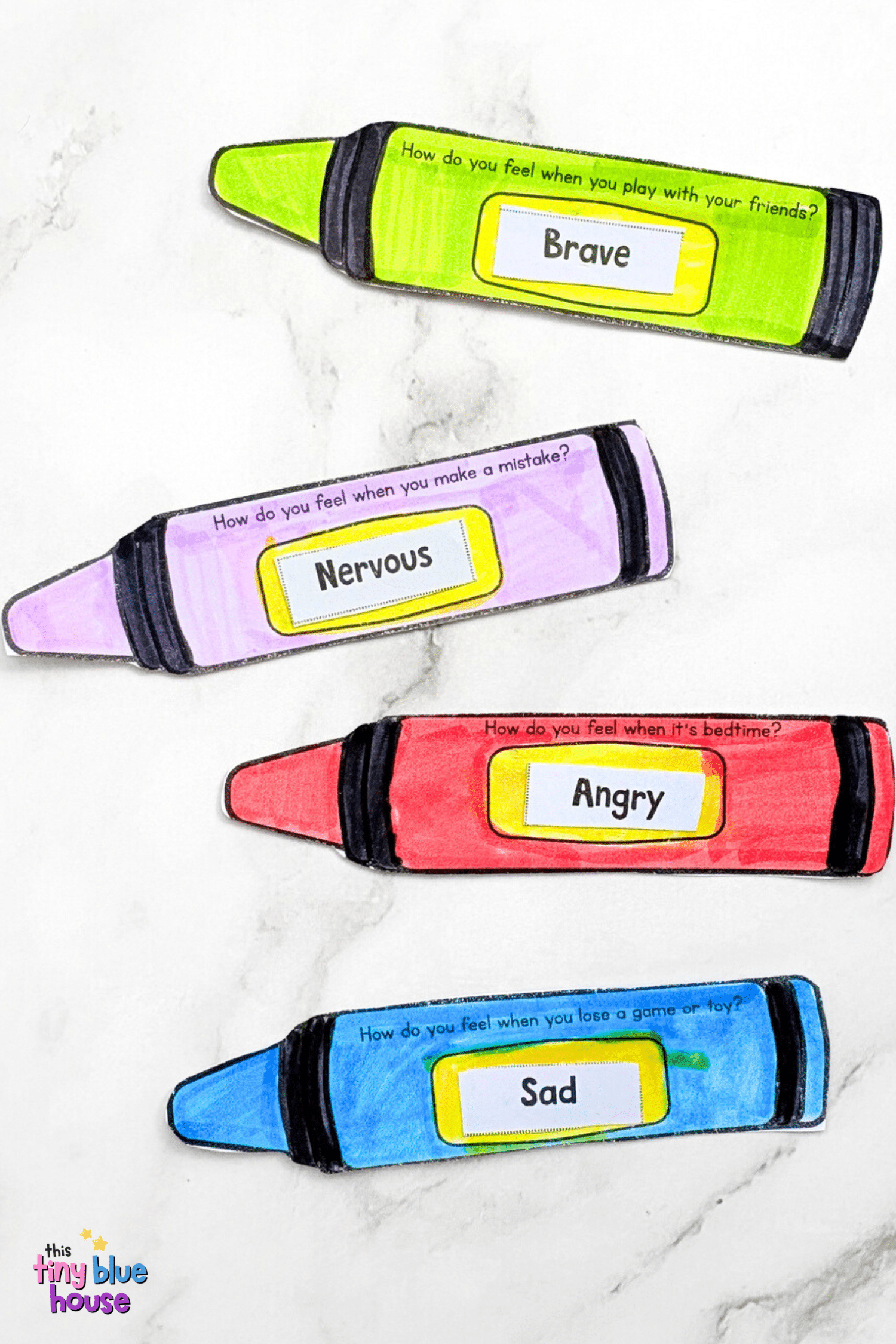 Crayon Box Feelings Name Craft (Printable SEL Activity) - This Tiny ...