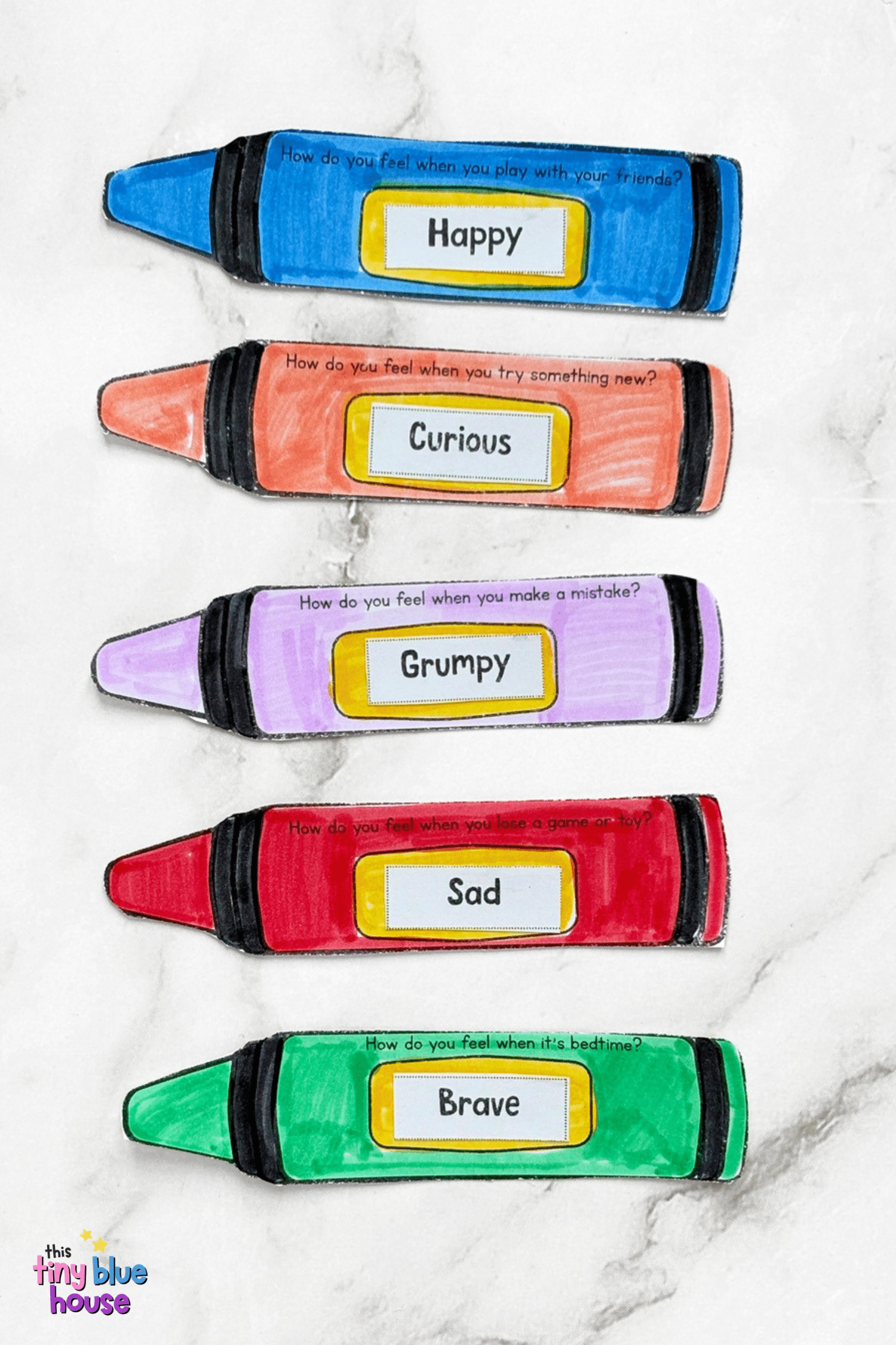 Crayon Box Feelings Name Craft (Printable SEL Activity) - This Tiny ...