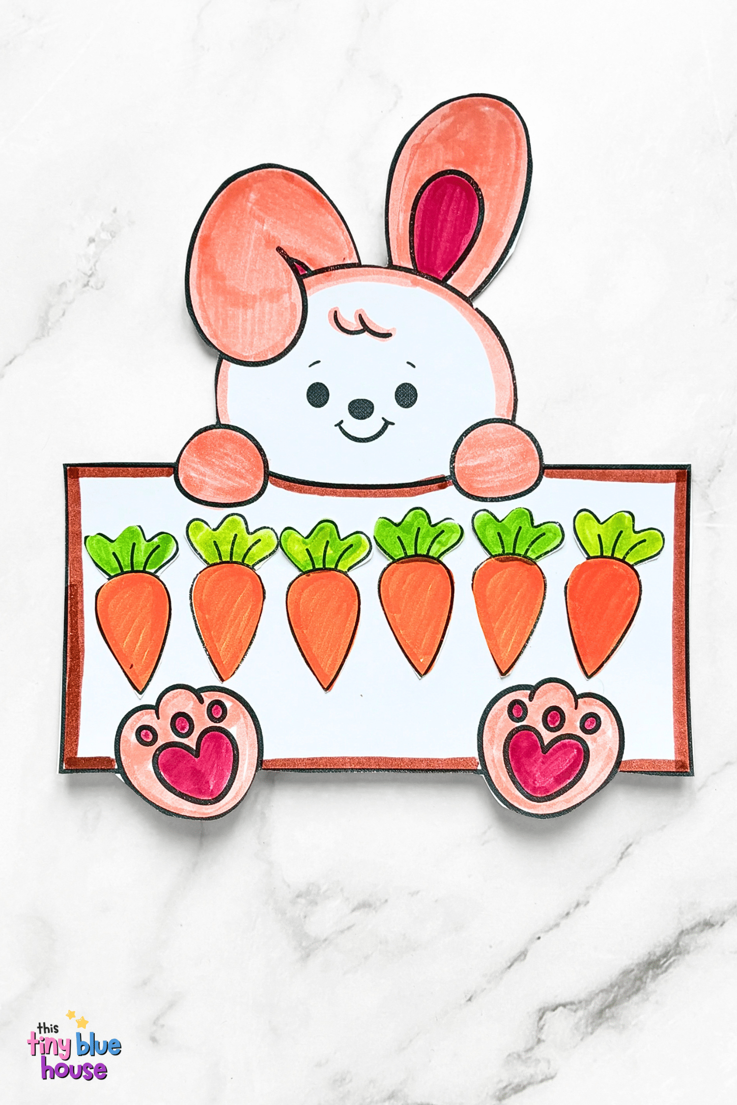 Easter Bunny Name Craft (Free Printable Template) - This Tiny Blue House