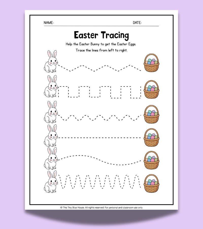 Easter Worksheets for Kids (Free 8 Page Activity Bundle) - This Tiny ...