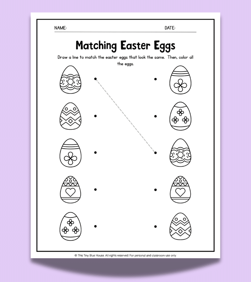 Easter Worksheets for Kids (Free 8 Page Activity Bundle) - This Tiny ...