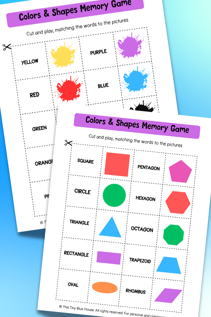 Free Printable Memory Games for Kids (Screen-Free Matching Fun) - This ...