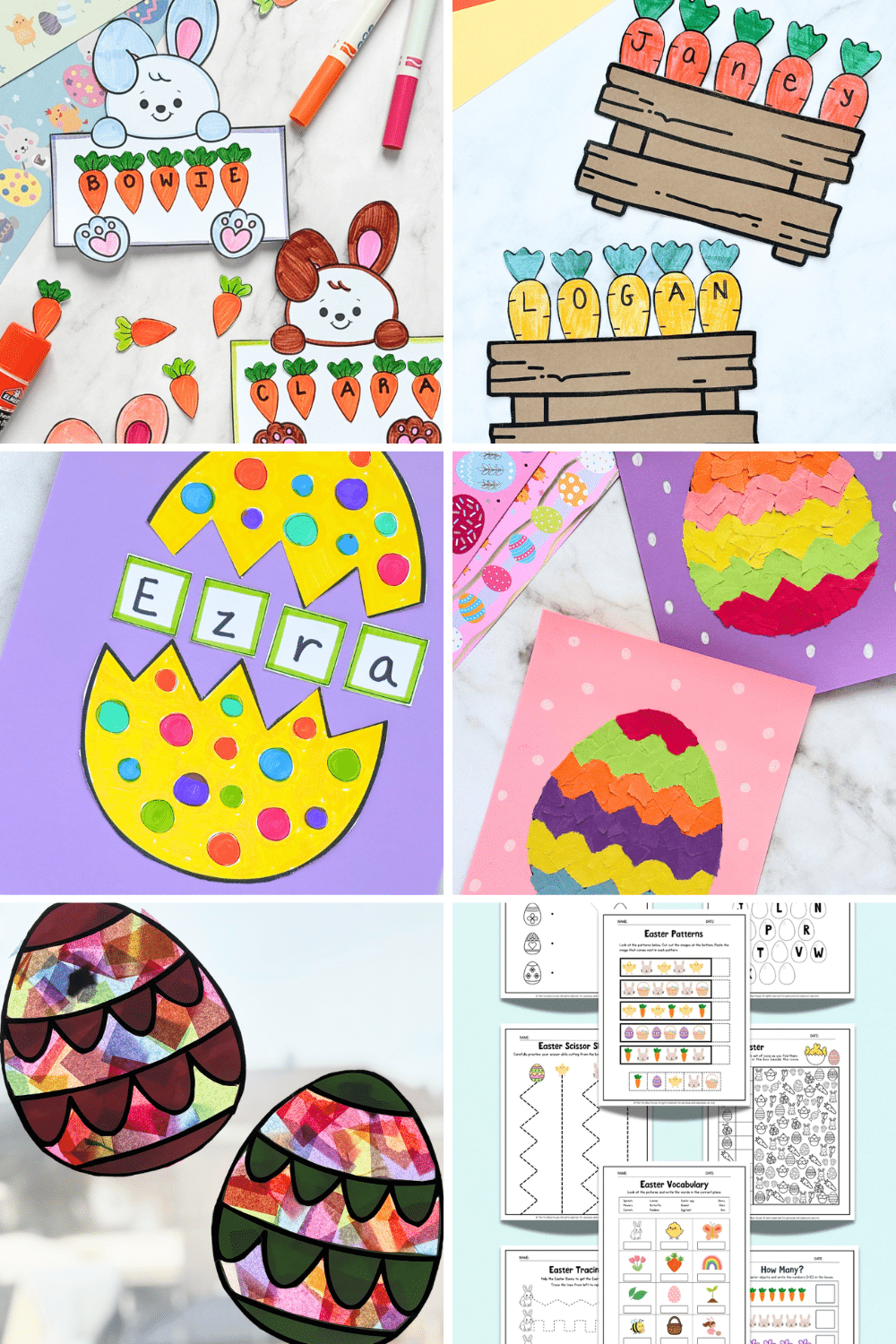 Easter Memory Game (Free Printable Templates) - This Tiny Blue House