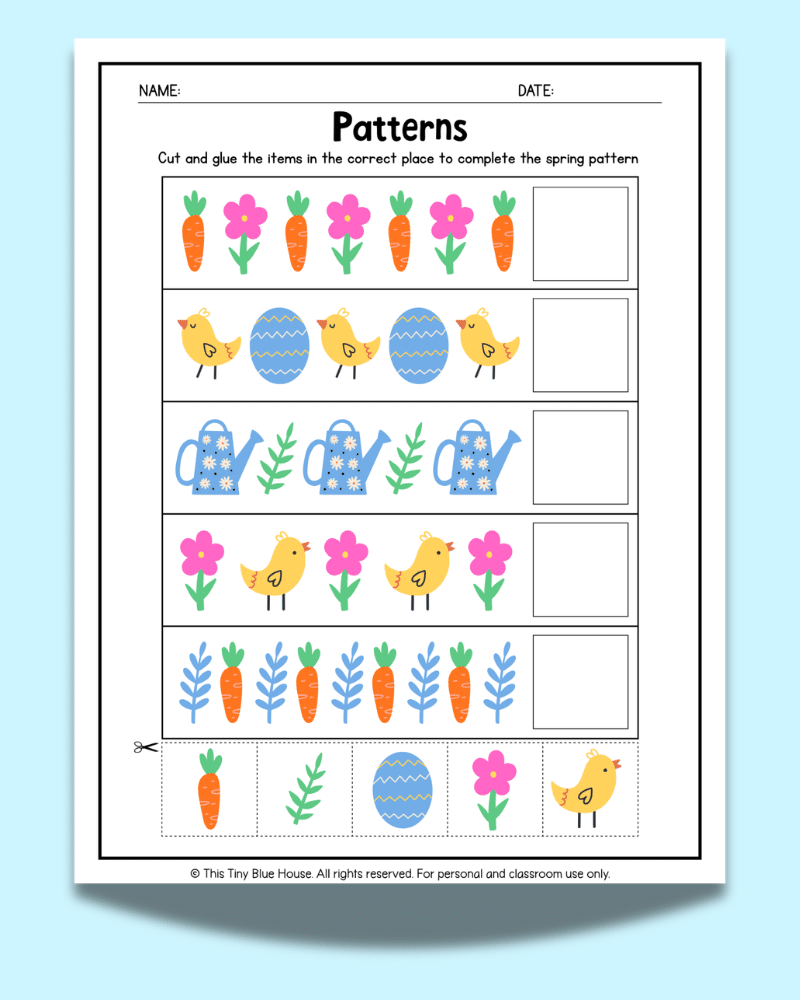 Free Printable Spring Worksheets for Pre-K to Grade 1 (10-Page Activity ...