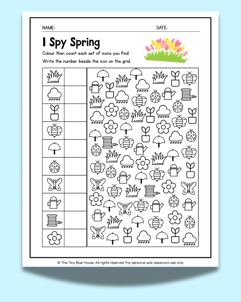 Free Printable Spring Worksheets for Pre-K to Grade 1 (10-Page Activity ...