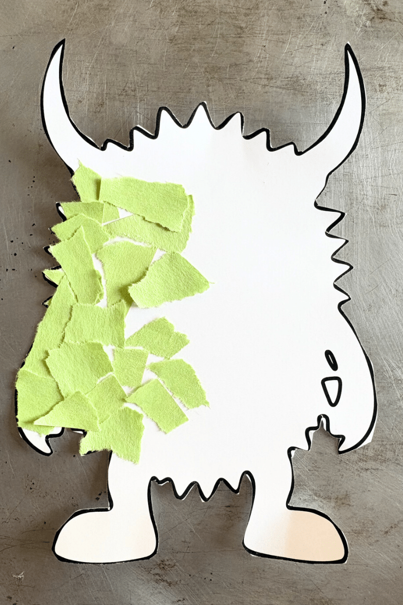 Torn paper feelings monster Craft (Inspired by The Color Monster Book ...