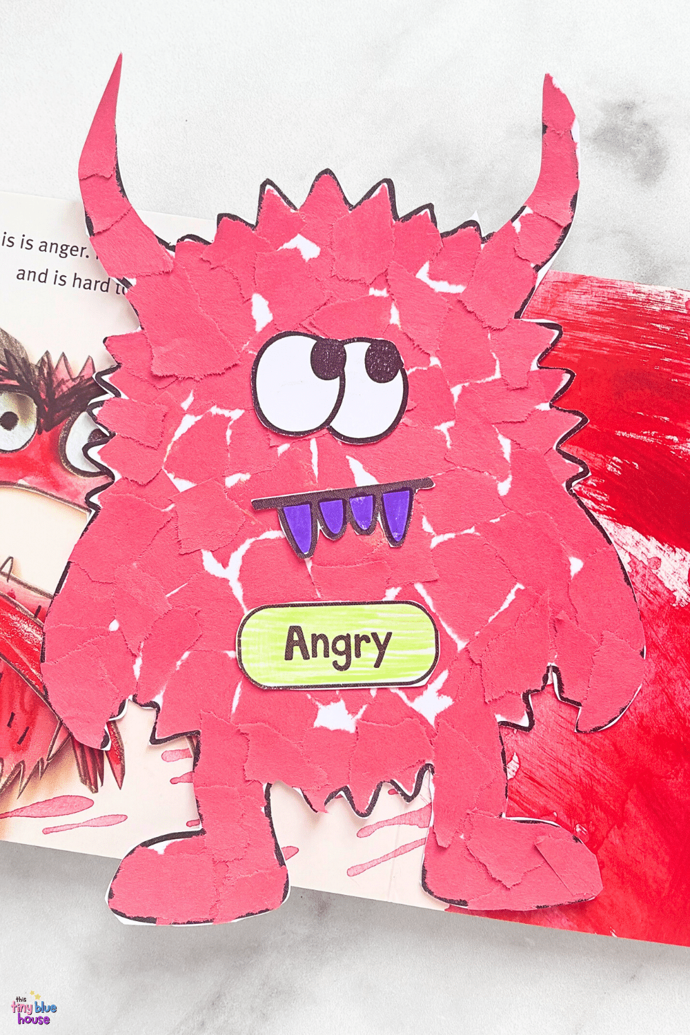 Torn paper feelings monster Craft (Inspired by The Color Monster Book ...