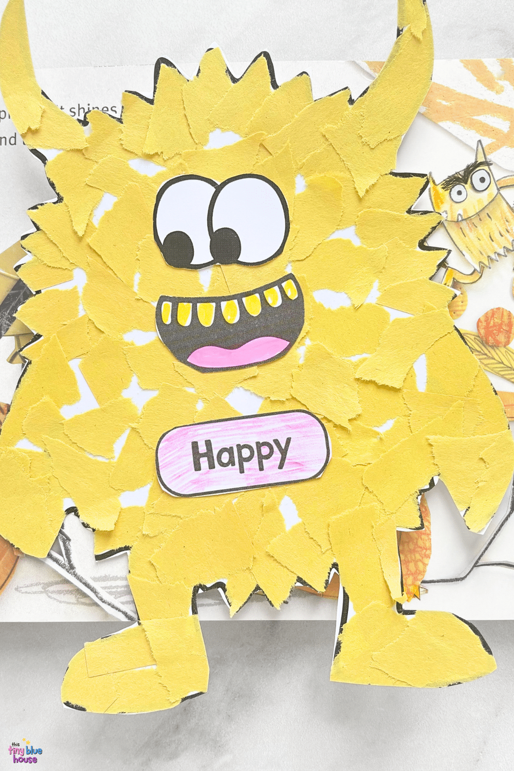 Torn paper feelings monster Craft (Inspired by The Color Monster Book ...