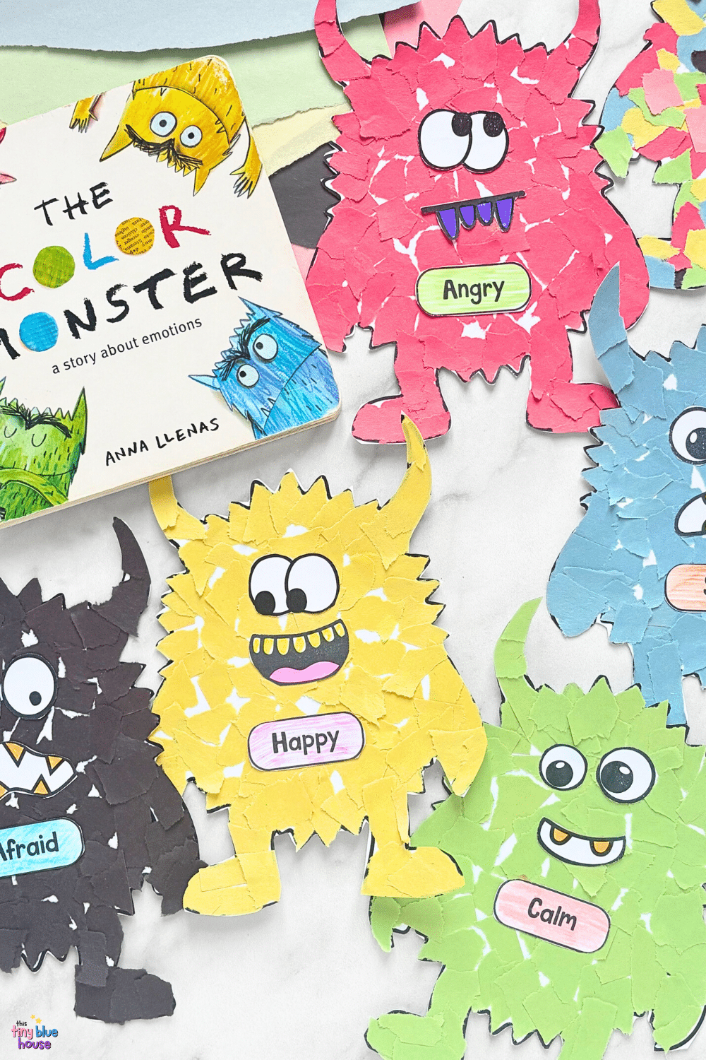 Torn paper feelings monster Craft (Inspired by The Color Monster Book ...