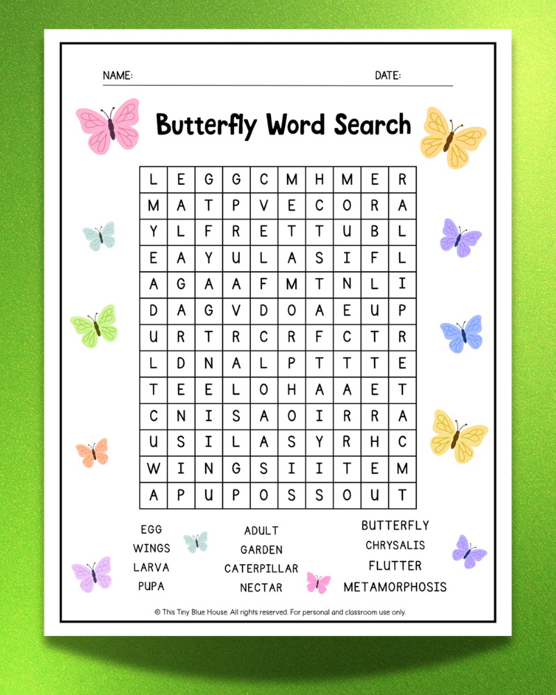 Butterfly Life Cycle Worksheets (Free Printable Bundle for Kids) - This ...