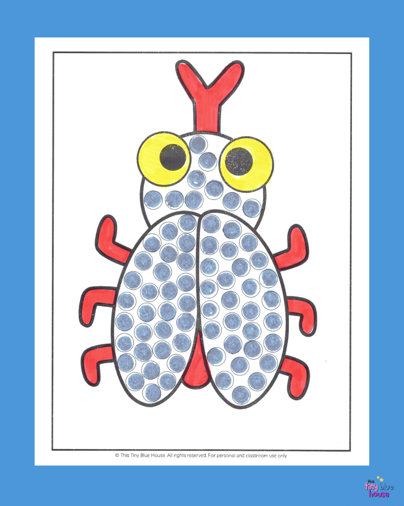 Do a Dot Bug Pages (Free Printable for Kids) - This Tiny Blue House