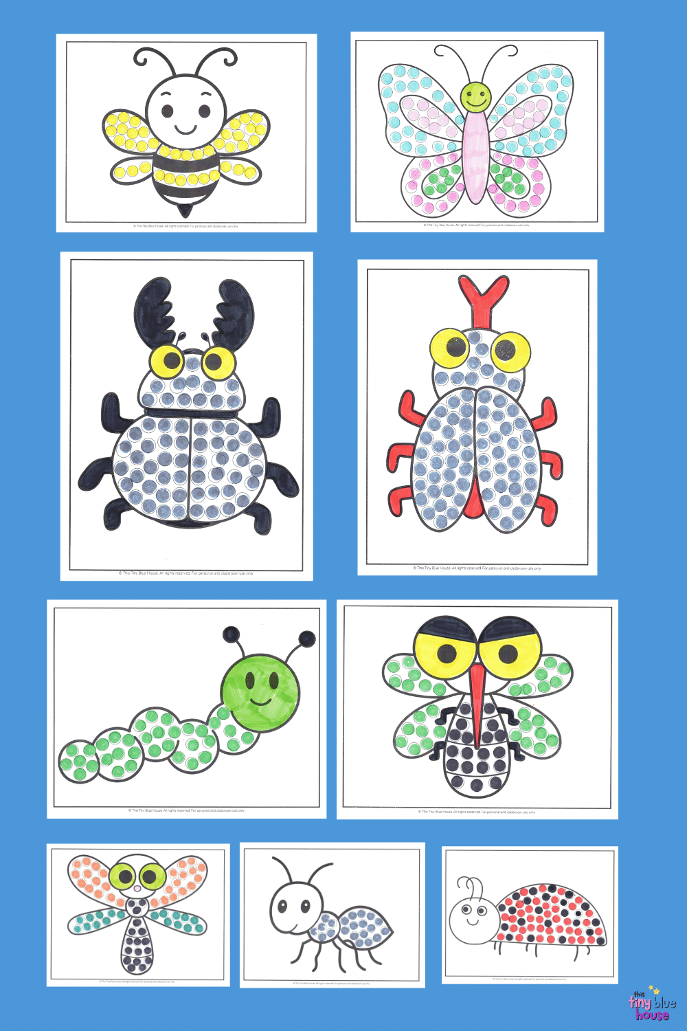 Do a Dot Bug Pages (Free Printable for Kids) - This Tiny Blue House