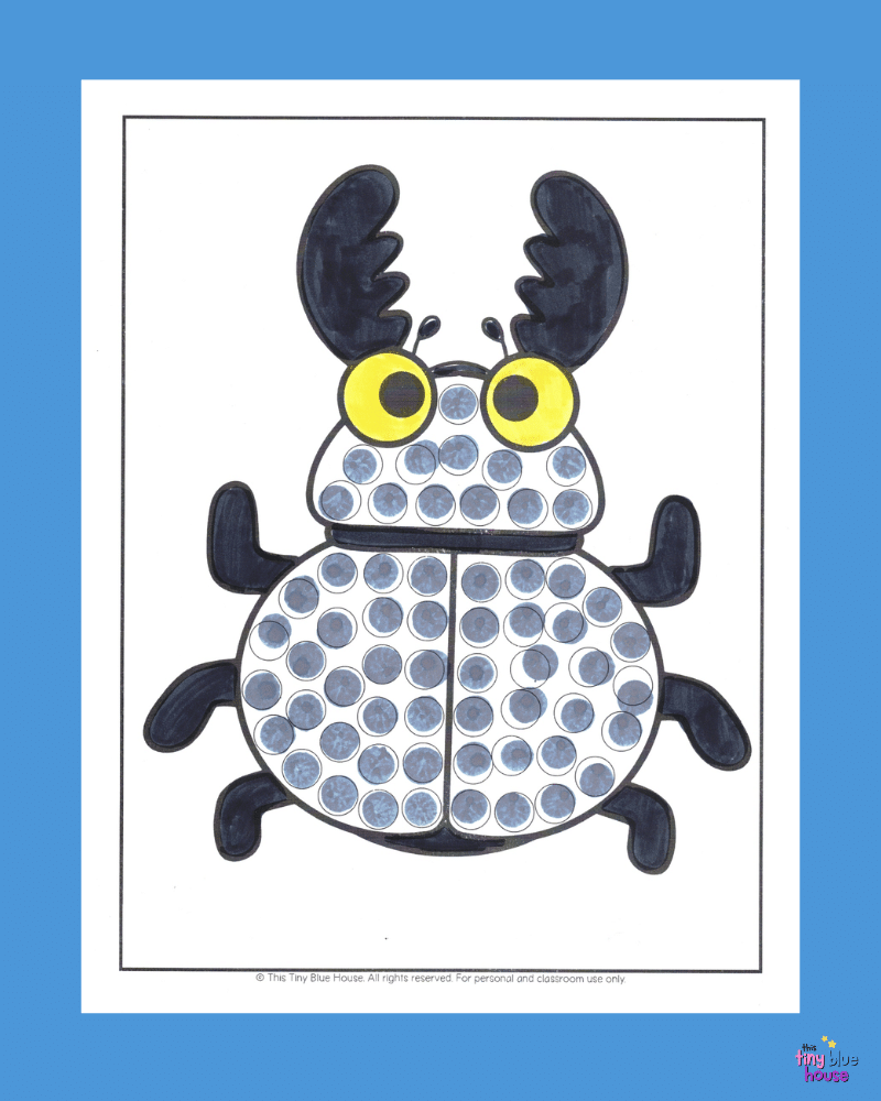 Do a Dot Bug Pages (Free Printable for Kids) - This Tiny Blue House