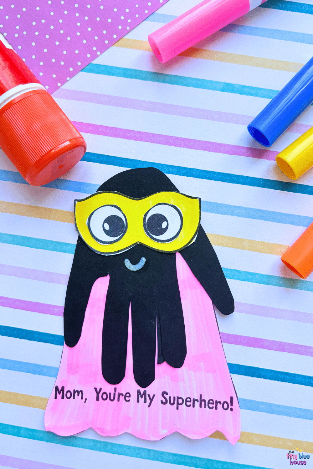 Mother's Day Superhero Craft (Free Printable Template) - This Tiny Blue ...