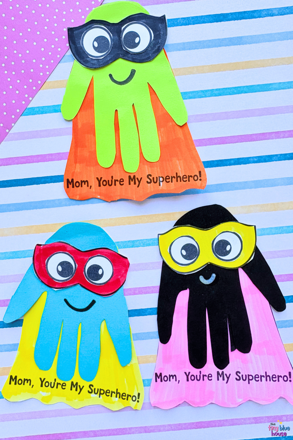Mother's Day Superhero Craft (Free Printable Template) - This Tiny Blue ...