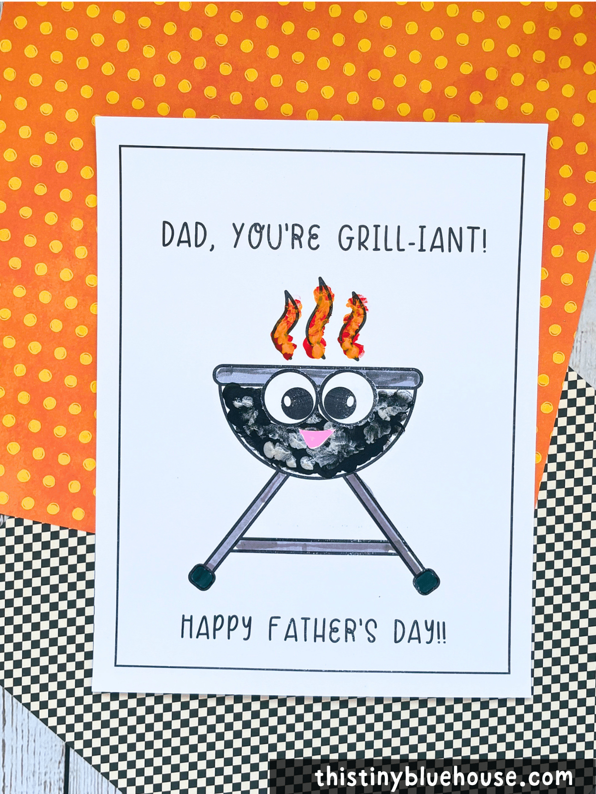 Father’s Day Fingerprint Grill Craft For Kids (Free Printable) - This ...
