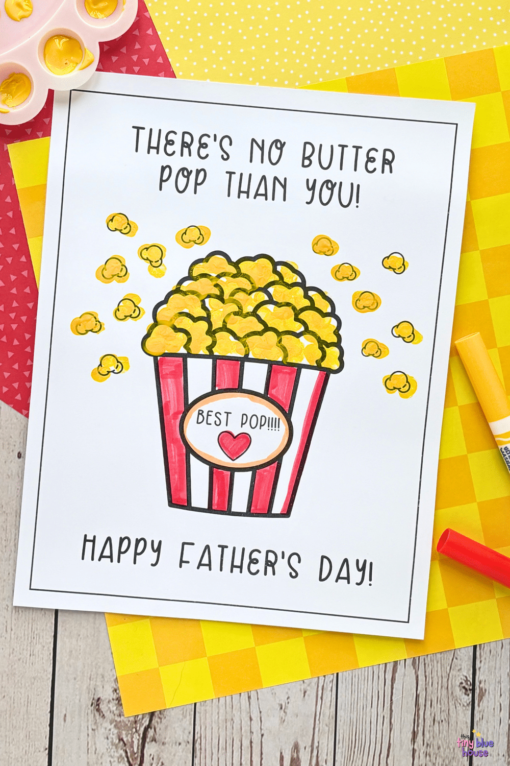 Father’s Day Popcorn Craft for Kids (Free Printable “Best Pop” Card ...