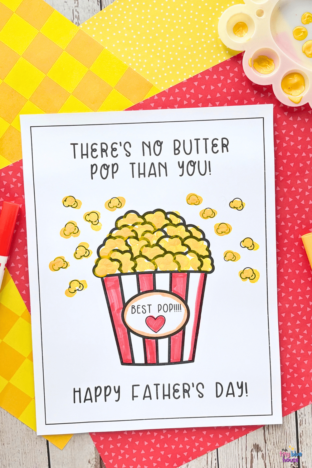 Father’s Day Popcorn Craft for Kids (Free Printable “Best Pop” Card ...